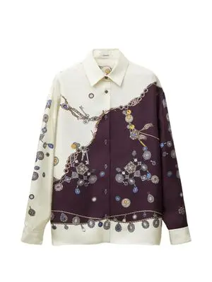 Versace Printed Silk Shirt - Multicolor