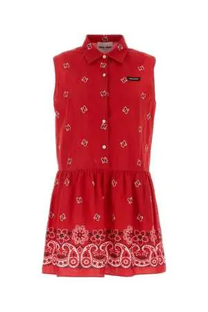 Miu Miu Printed Cotton Blend Dress - Multicolor
