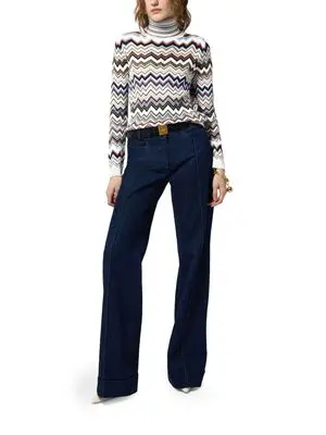 Missoni Zig Zag Motif Turtle-neck Sweater