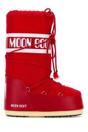 Moon Boot Nylon And Synthetic Leather Icon Boots - Red