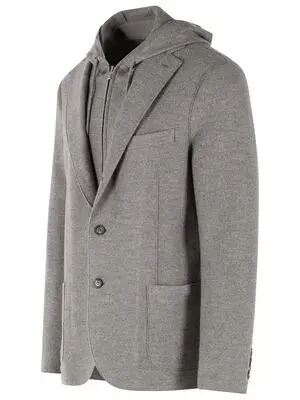 Eleventy Grey Wool Blazer