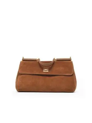 Dolce & Gabbana Medium 'my Sicily' Suede Bag - Brown