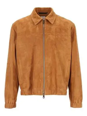 Paul Smith Lambskin Suede Jacket - Brown