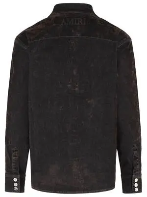 Amiri Flocked Inj Denim Shirt