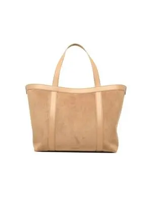 Dolce & Gabbana Shopping Dg Belt' Beige Suede Bag - Cream