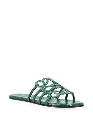 Loewe Petal Anagram Leather Sandals