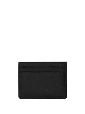 Saint Laurent Card Case In Grain De Poudre Leather