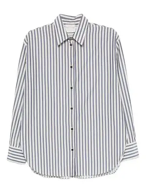 FORTE_FORTE Striped Cotton Blend Shirt - Multicolor