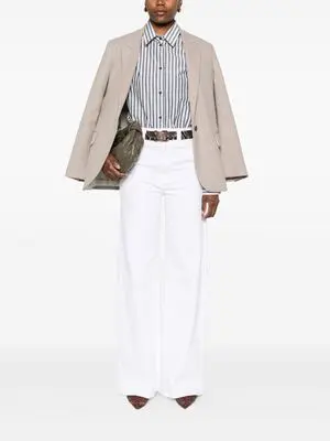 FORTE_FORTE Striped Cotton Blend Shirt