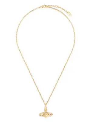 VIVIENNE WESTWOOD Orb Pendant Necklace With Crystals - Silver