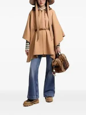 Moncler Padded Wool Blend Cape