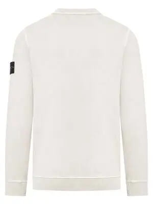 Stone Island Crew Neck Cotton Jersey Sweatshirt