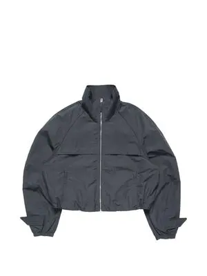 Acne Studios High Neck Zip-up Blouson Jacket With Embroidered Logo - Multicolor