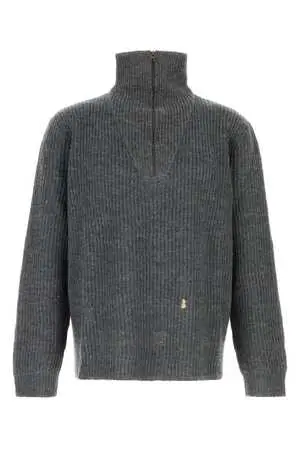 MAISON MARGIELA Grey Wool Blend Sweater - Gray