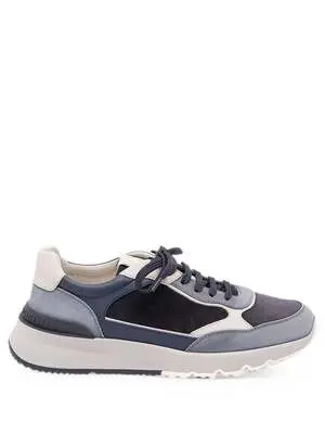 Brunello Cucinelli Runners In Nabuk E Camoscio - Blue