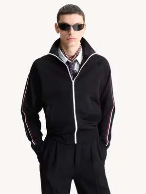Saint Laurent Cassandre Track Jacket In Jersey