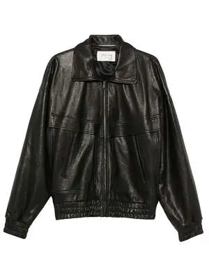 Saint Laurent Jacket In Bubbled Lambskin - Black