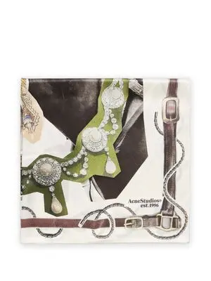Acne Studios Printed Silk Foulard - Multicolor