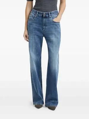 Brunello Cucinelli Loose Fit Embroidered Jeans - Blue