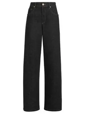 Brunello Cucinelli Pantalone Loose Barrel In Denim No Fade - Black