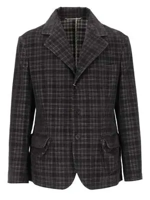 VIVIENNE WESTWOOD Wreck Jacket Plaid Cotton Blazer - Gray