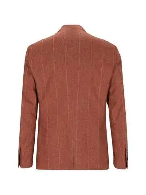 Eleventy Single-breasted Jacket In Wool, Cotton, And Cashmere Blend