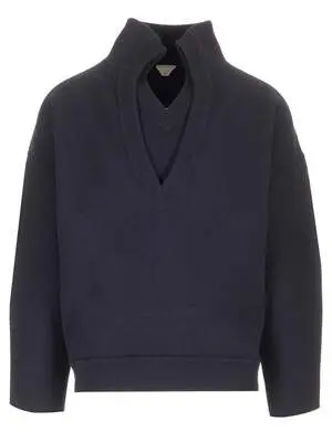 Bottega Veneta Compact Wool Sweater - Blue