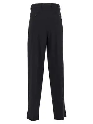 Giorgio Armani Oversized Trousers In Virgin Wool Crepe