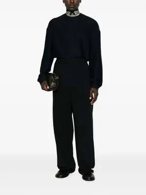 Giorgio Armani Oversized Trousers In Virgin Wool Crepe