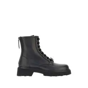 ROGER VIVIER Leather Viv' Rangers Truck Boots - Black
