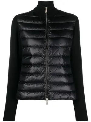 Moncler Wool And Nylon Padded Cardigan - Multicolor