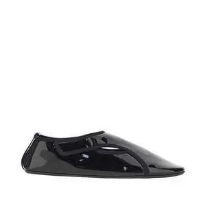 Alaïa Patent Leather Cut-out Slippers - Black