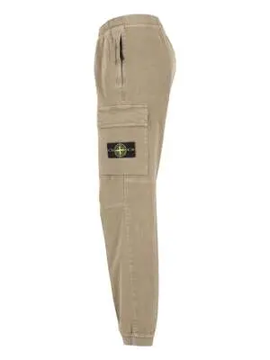 Stone Island Vintage Effect Stretch Cargo Trousers