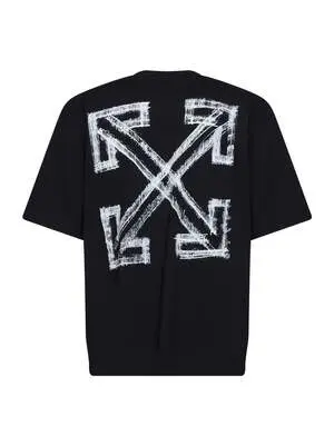 Off-White Black Cotton Jersey Motion Arrow Skate T-shirt