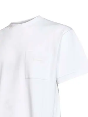 Gucci White Stretch Cotton Piqué Embroidered T-shirt