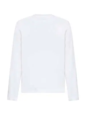 AMI Paris White Cotton De Cœur Long-sleeved T-shirt