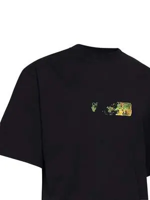 Off-White Black Cotton Jersey Spices Arrow Skate T-shirt