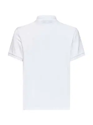 AMI Paris White Cotton Piqué De Cœur Polo Shirt