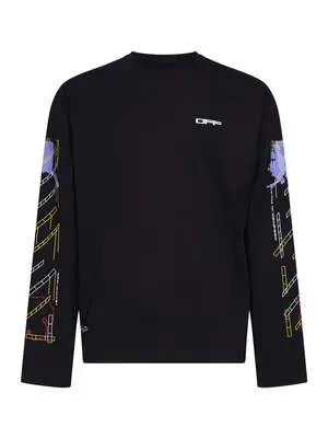 Off-White Black Jersey Archigeography Arrow Skate T-shirt - Multicolor