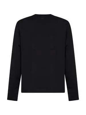 AMI Paris Black Cotton De Cœur Long-sleeved T-shirt