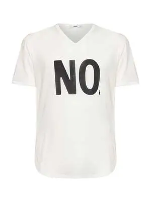 Fendi Ivory Lightweight Organic Cotton Jersey Noi-print T-shirt - Multicolor