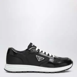 Prada Prax 01 Sneakers In Re-nylon And Brushed Leather - Black