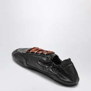 Prada Collapse Sneakers With Hooks In Aged Nappa Leather