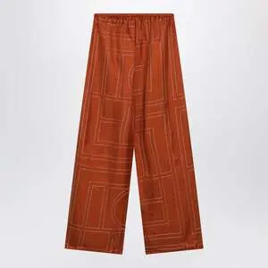TOTEME Monogram Silk Pajama Trousers