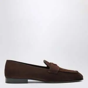 Prada Suede Loafers In Dark - Brown