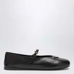 Prada Nappa Leather Ballet Flats - Black