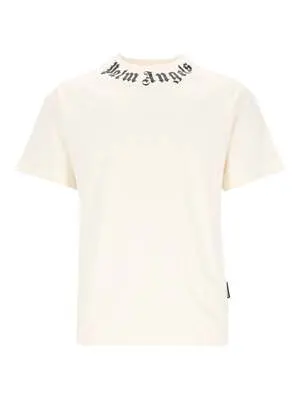 Palm Angels Neck Logo T-shirt - White