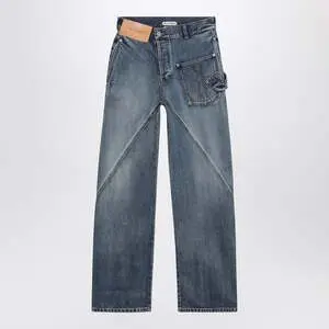 JW Anderson Workwear Twisted Mid Cotton Jeans - Blue
