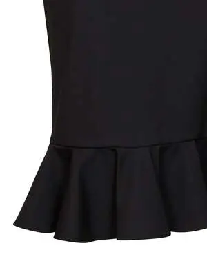 Giuseppe Di Morabito Black Virgin Wool Midi Skirt With Ruffle