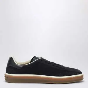 Loro Piana Tennis Walk Navy Suede Sneakers - Blue